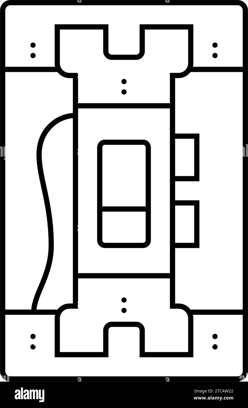 electric switch electrical engineer line icon vector illustration Stock ...