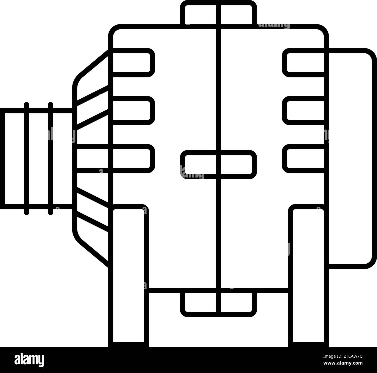 ac generator electrical engineer line icon vector illustration Stock ...