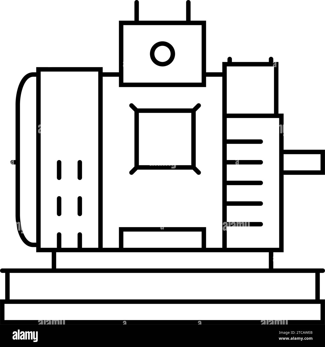 dc generator electrical engineer line icon vector illustration Stock ...