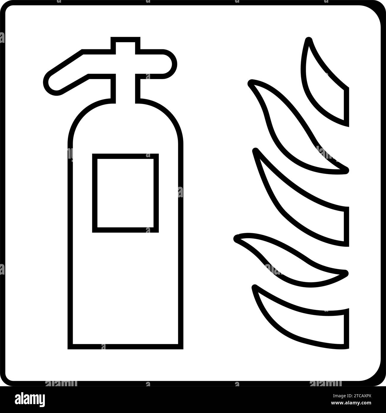 fire extinguisher line icon vector illustration Stock Vector Image ...