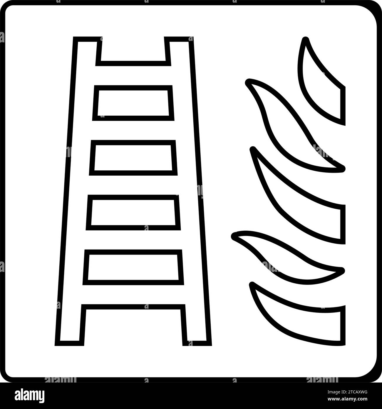 fire fighting hose standpipe outlet line icon vector illustration Stock ...