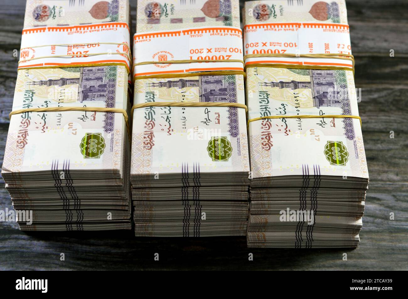 Piles and Stacks of Egypt money thousands of Pounds currency banknotes ...