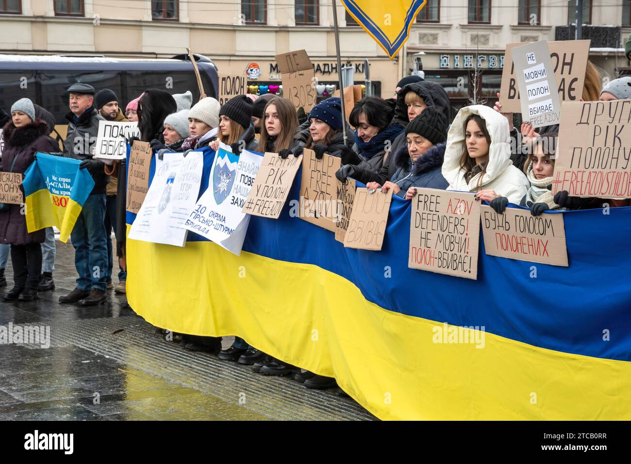 Azov regiment flag hi-res stock photography and images - Alamy