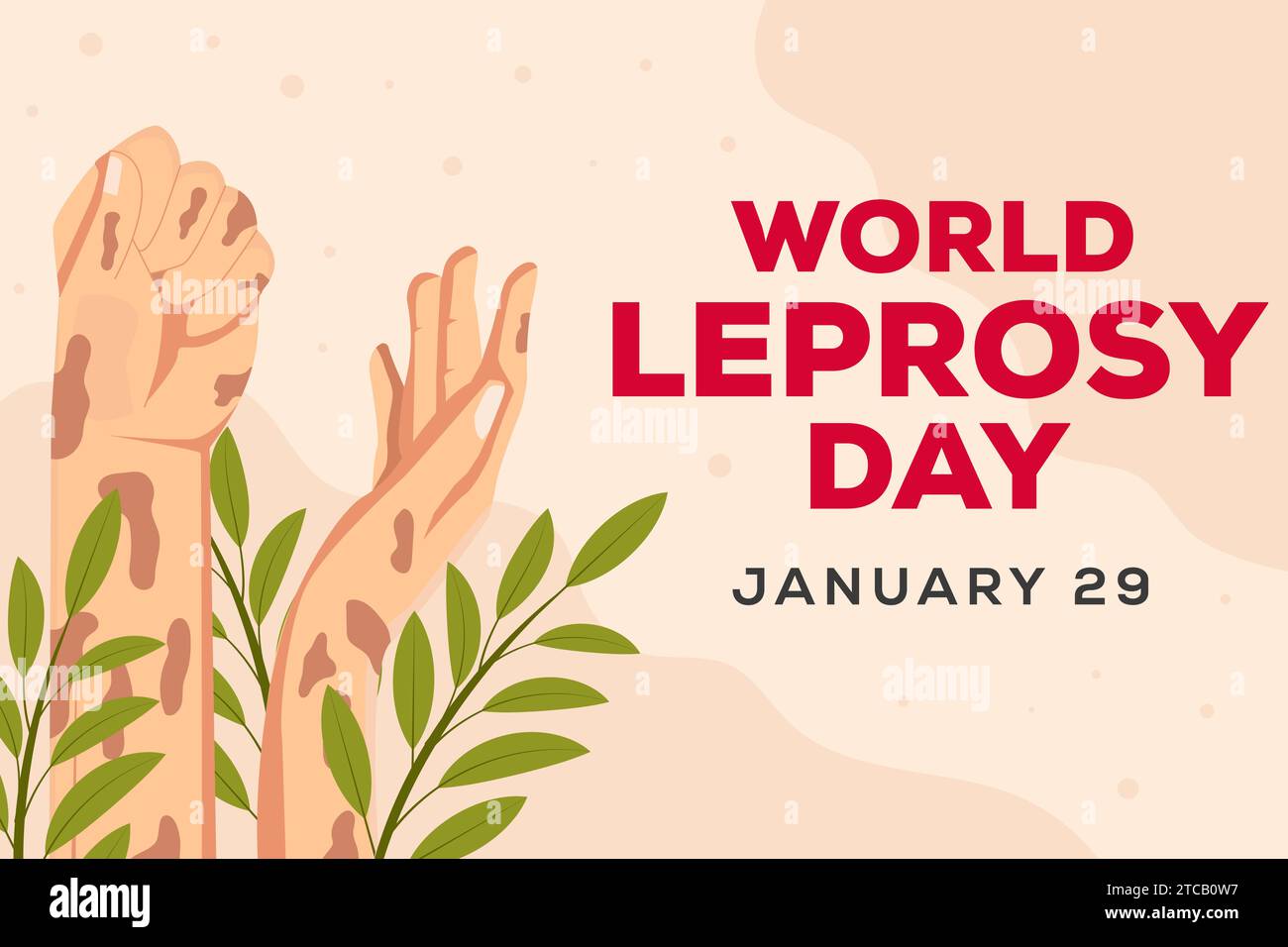vector world leprosy day background illustration in flat design style ...