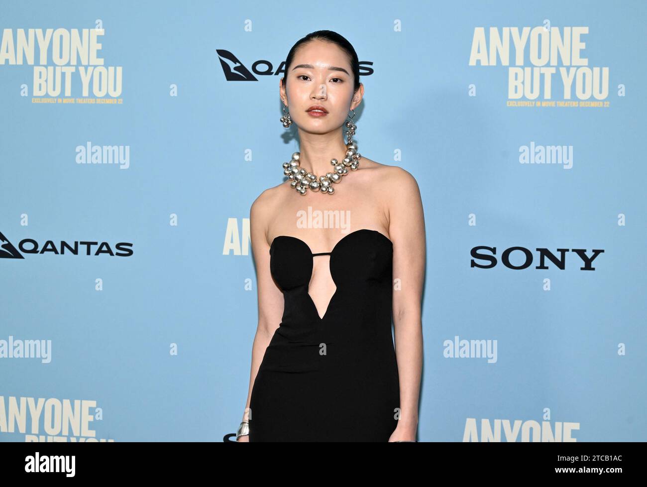 Jiwon Ra attends the premiere of "Anyone But You" at AMC Lincoln Square ...