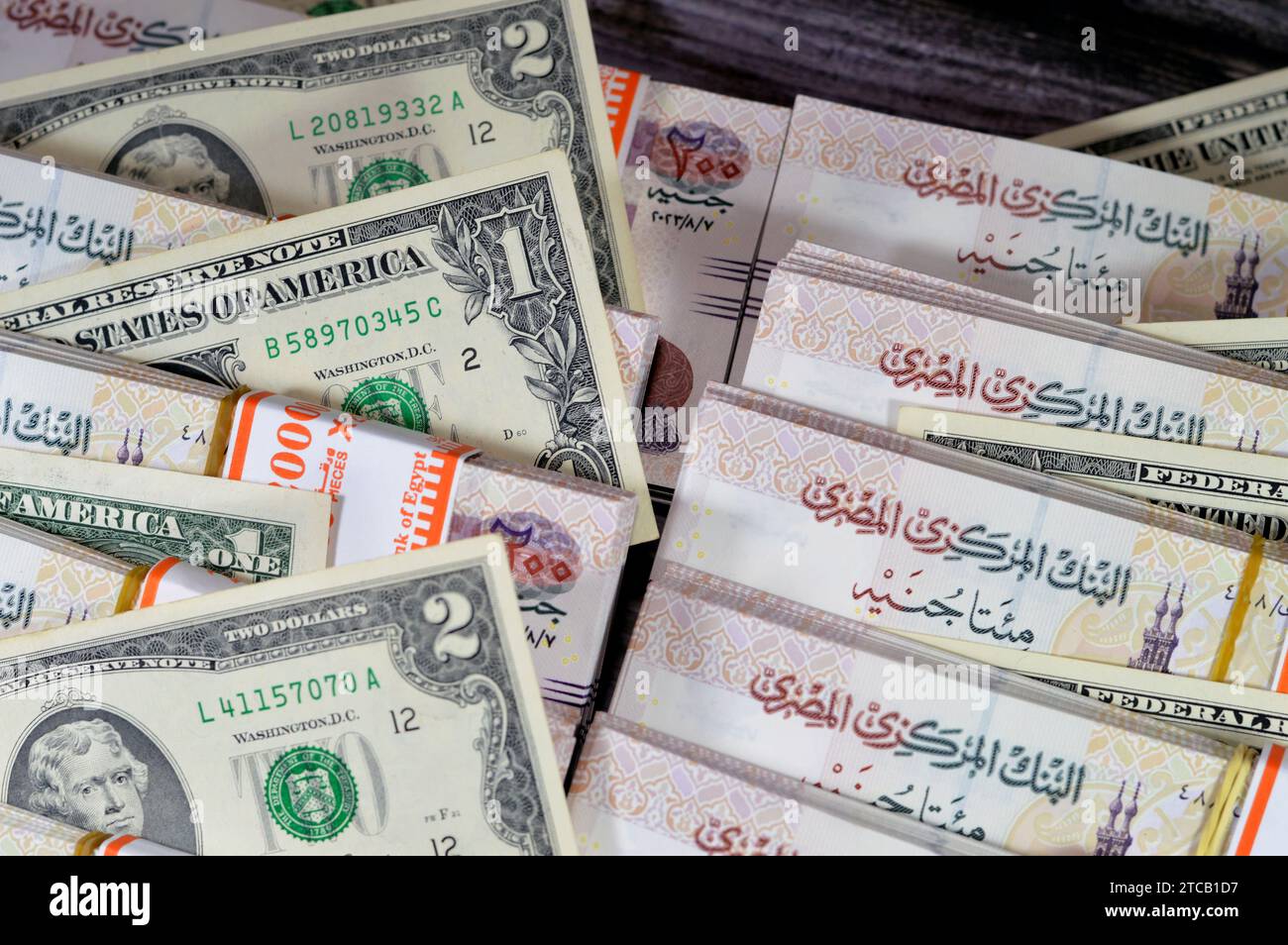 Piles and Stacks of Egypt money thousands of Pounds currency banknotes ...