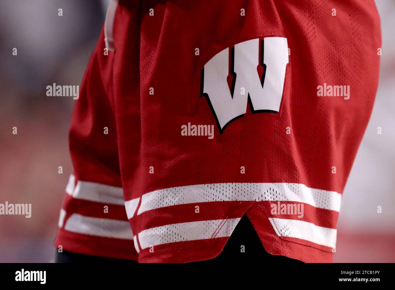 TUCSON, AZ - DECEMBER 09: Wisconsin Badgers logo during a men's ...