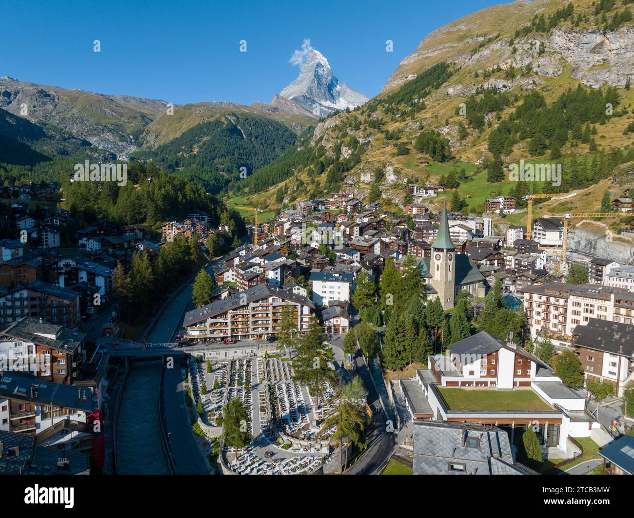 Parish church of St Mauritius (Pfarrkirche St. Mauritius), Zermatt ...