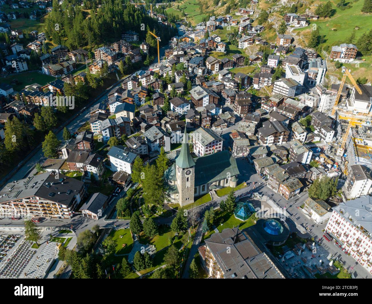 Parish church of St Mauritius (Pfarrkirche St. Mauritius), Zermatt ...
