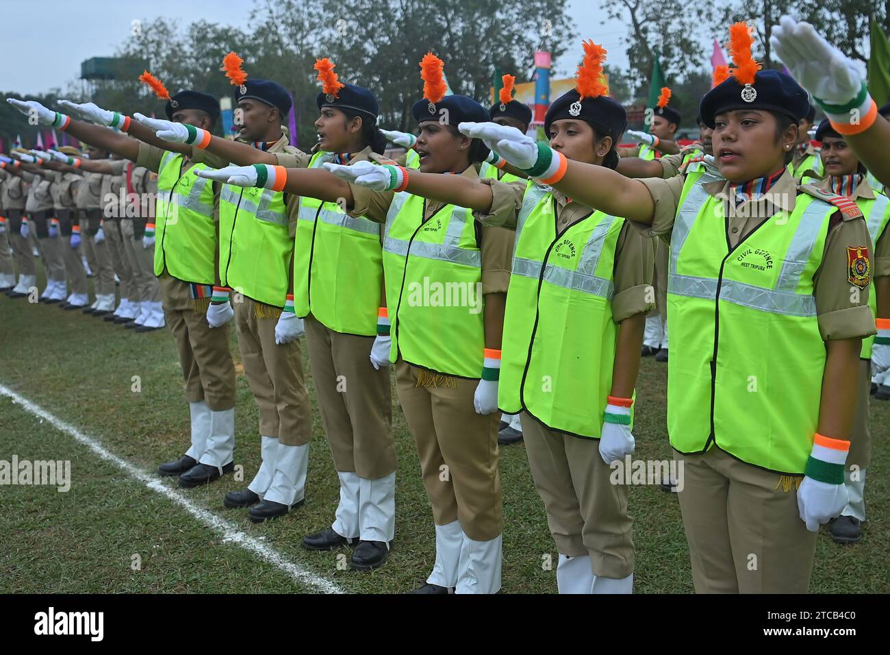 Troopers from the NDRF, Home Guards and Civil Defence take oath on the ...