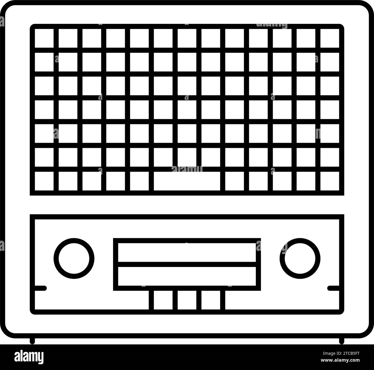 microphone character retro music line icon vector illustration Stock ...