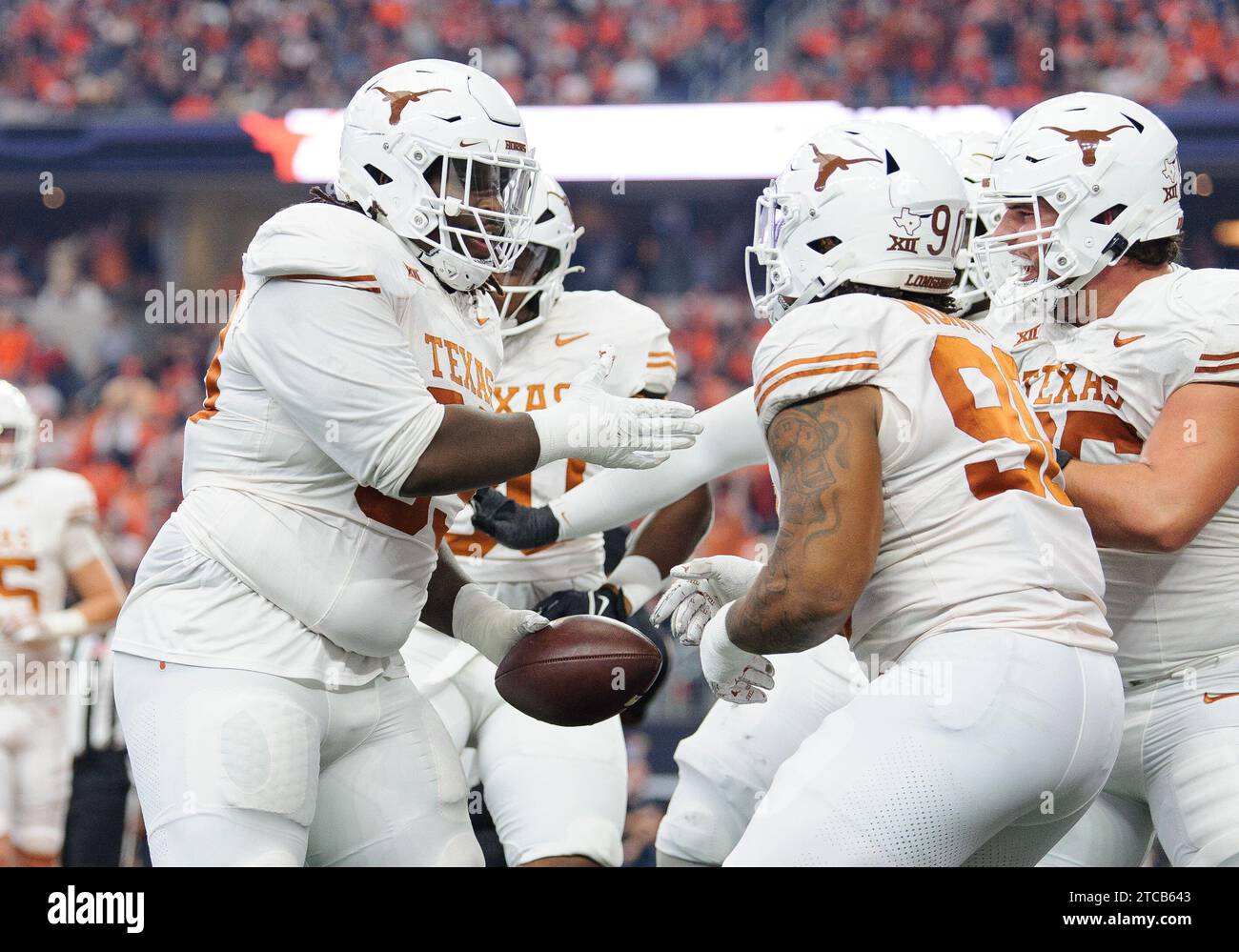 Arlington, Texas, USA. 2nd Dec, 2023. Texas Longhorns defensive lineman ...