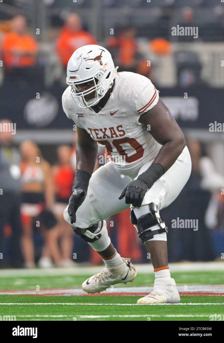 Arlington Texas Usa 2nd Dec 2023 Texas Longhorns Offensive Lineman