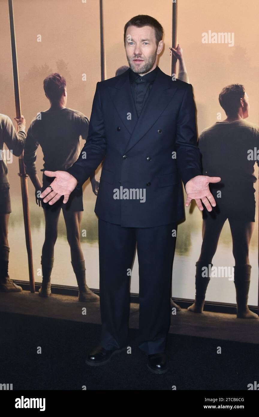 Joel Edgerton attends the premiere of "The Boys in the Boat" on Monday ...