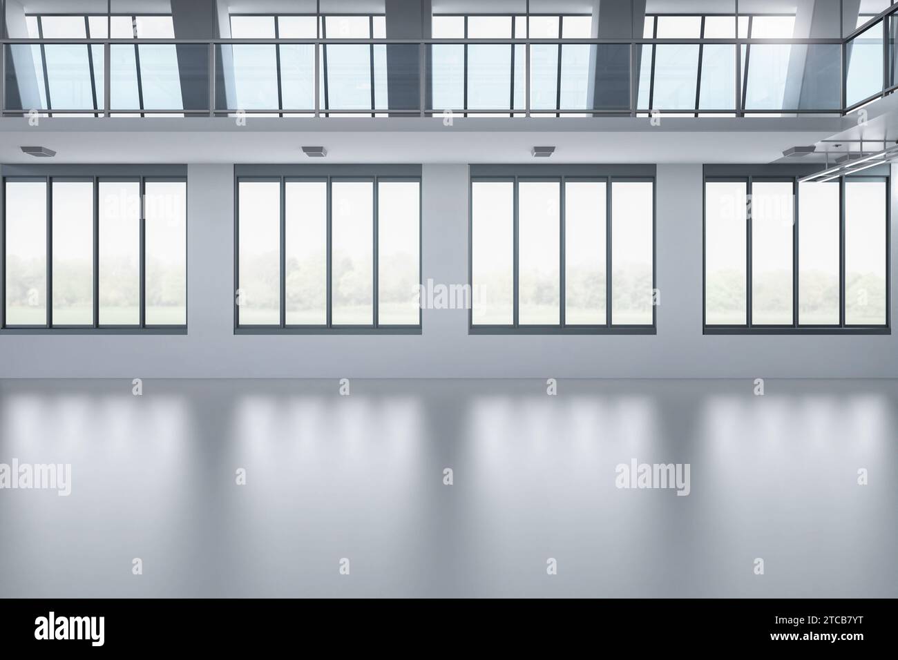 3d rendering laboratory interior or manufacturing factory with machine ...