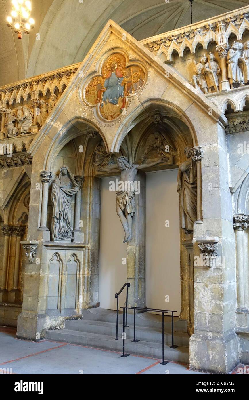 West choir screen, Naumburg Cathedral, Germany, c. 1250, plaster ...