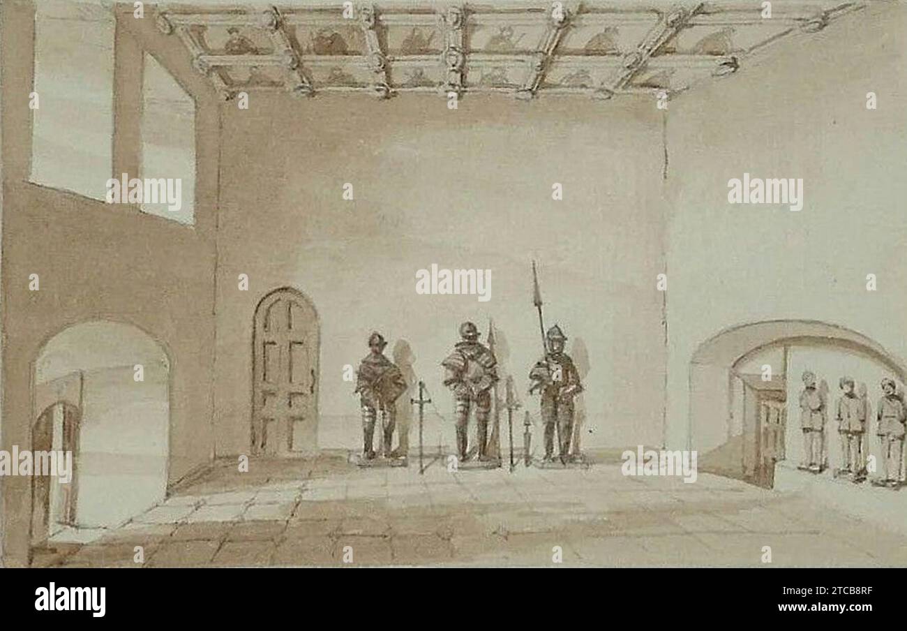 West end of the entrance hall Naworth Castle by Nutter (1 Stock Photo ...