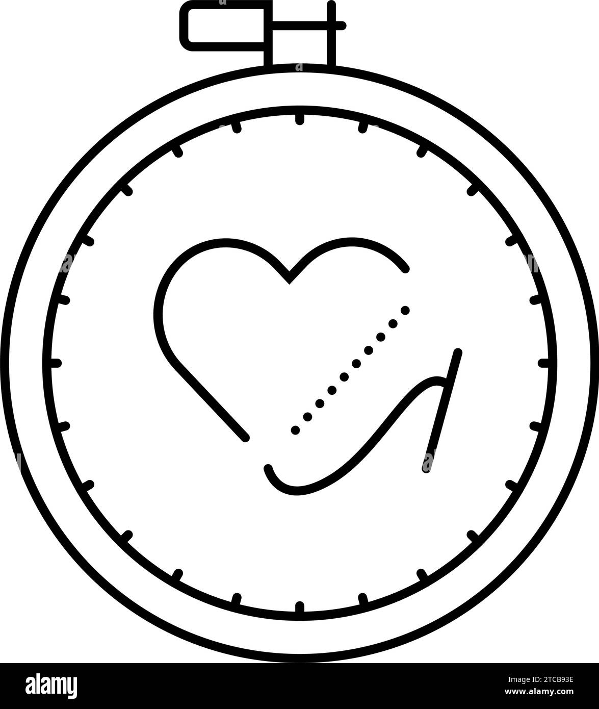 hoop frame embroidery hobby line icon vector illustration Stock Vector ...