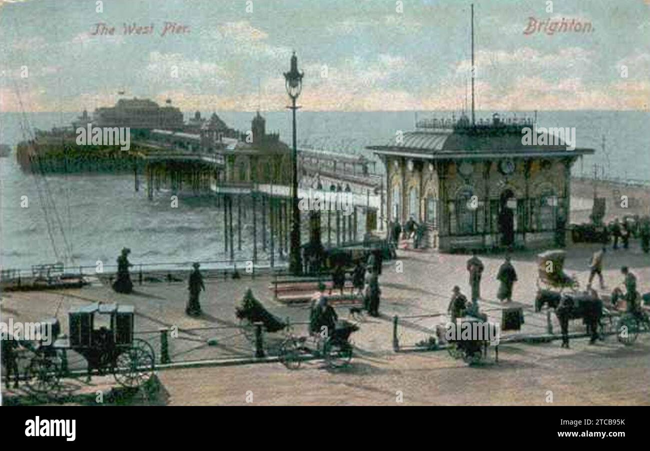 West Pier circa 1900 Stock Photo - Alamy