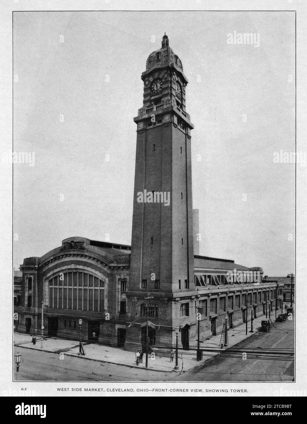 West Side Market, Cleveland, Ohio - front corner view, showing tower ...