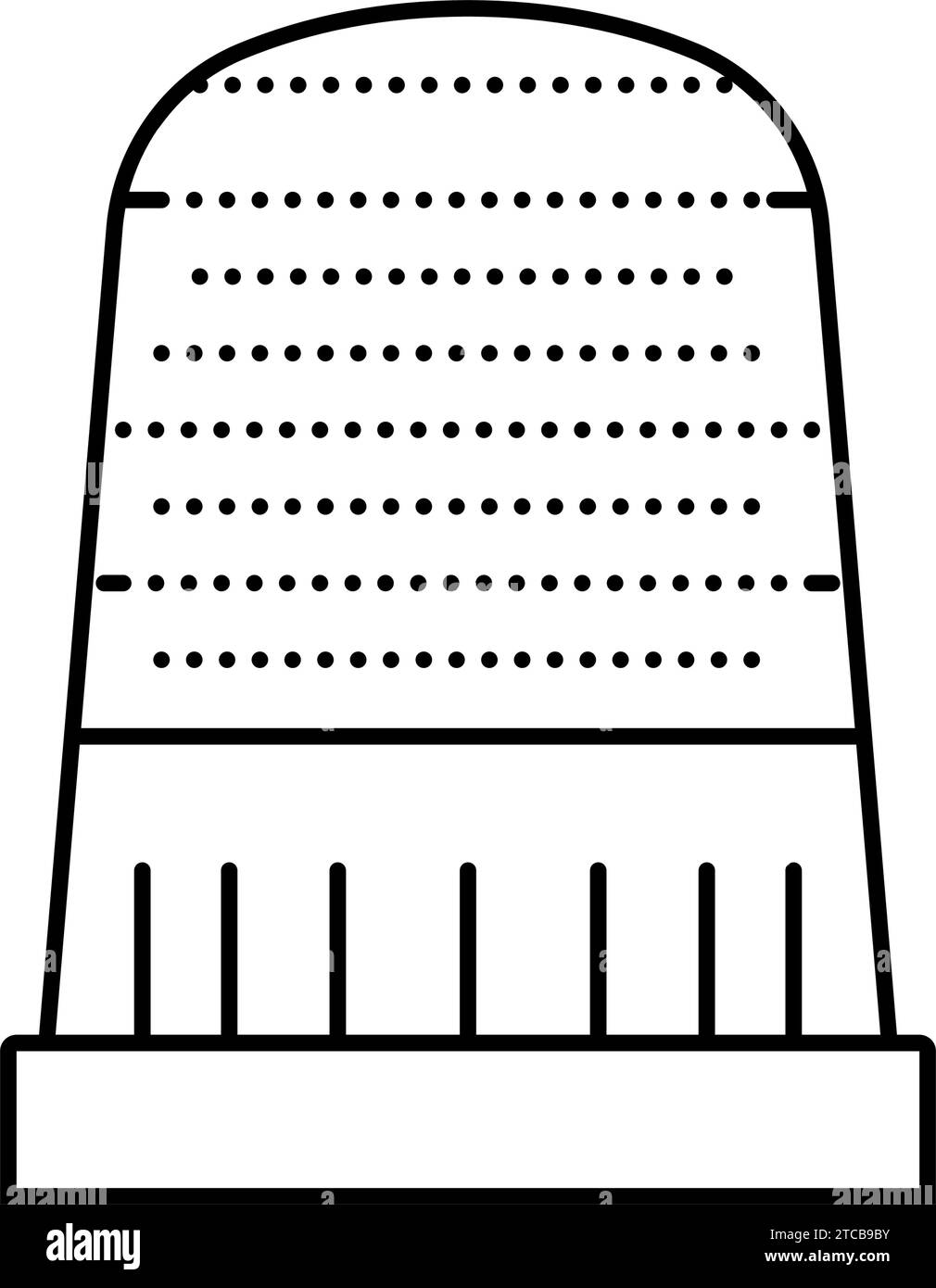 thimble embroidery hobby line icon vector illustration Stock Vector ...