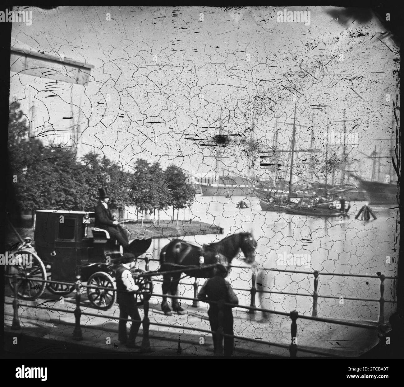 Westerdok, Gezien vanaf de Haarlemmer Houttuinen, 1861 (max res Stock ...