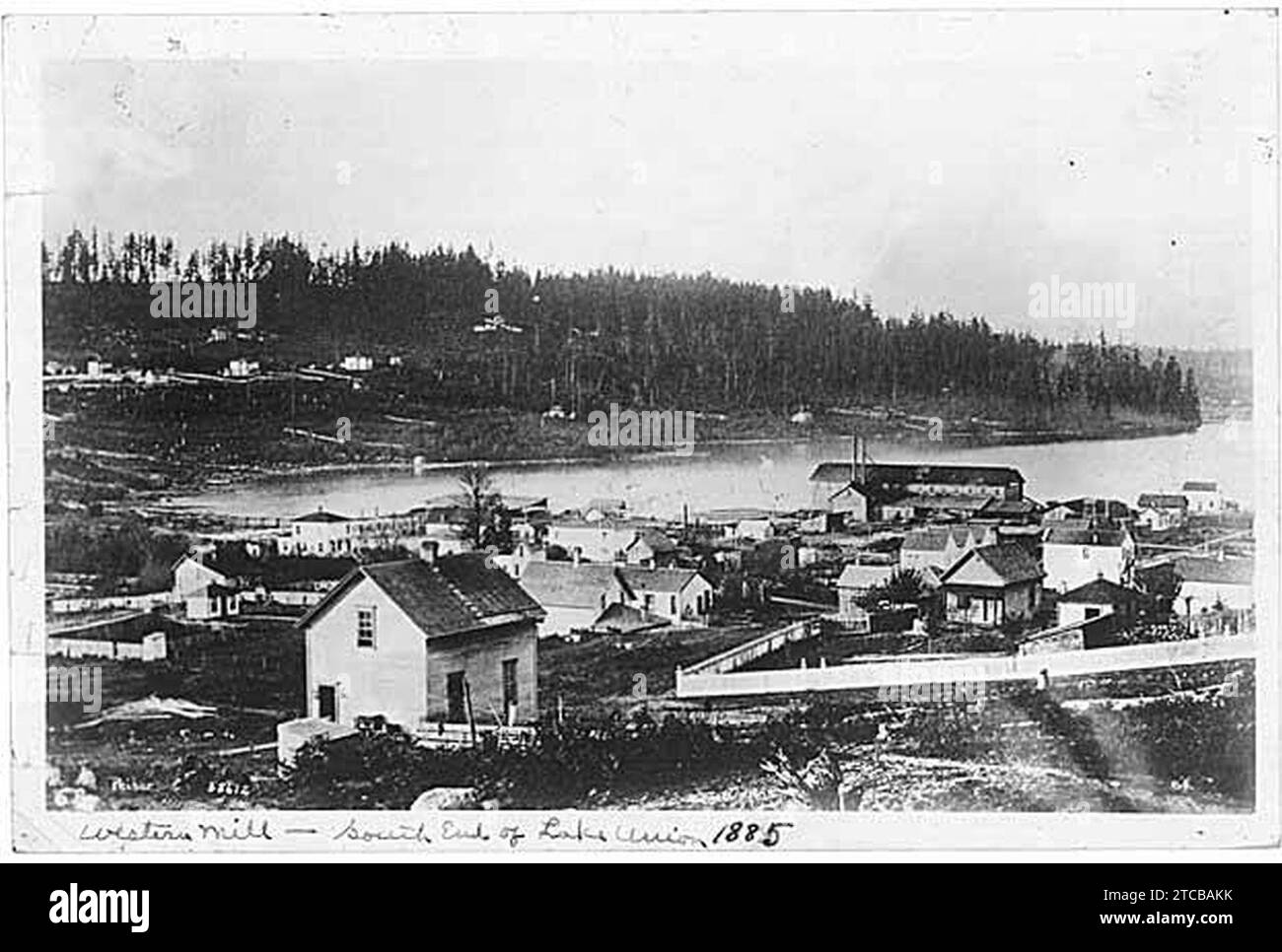 Western Mill at the south end of Lake Union, looking northwest, Seattle ...