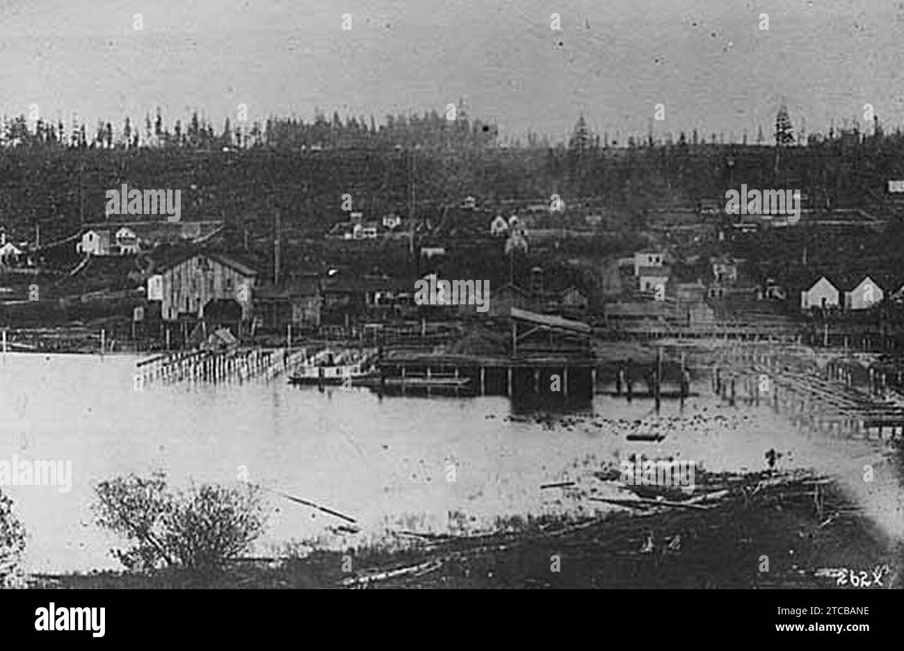 Western Mill Company at the south end of Lake Union, looking southeast ...