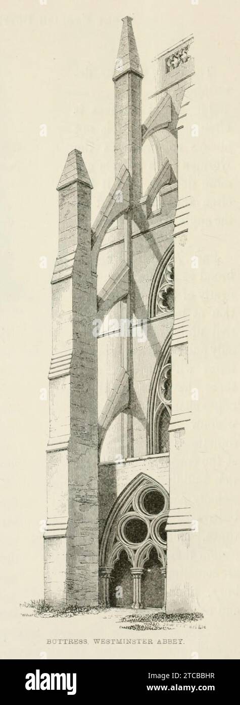Westminster Buttress stylesofarchitec00rick 0184 Stock Photo - Alamy