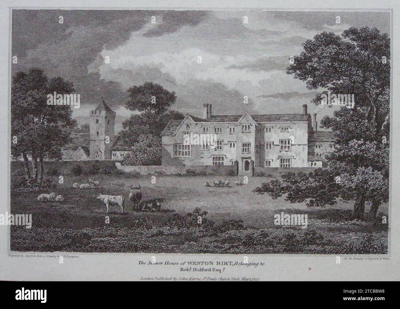 Westonbirt manor house 1813 Sparrow Stock Photo - Alamy