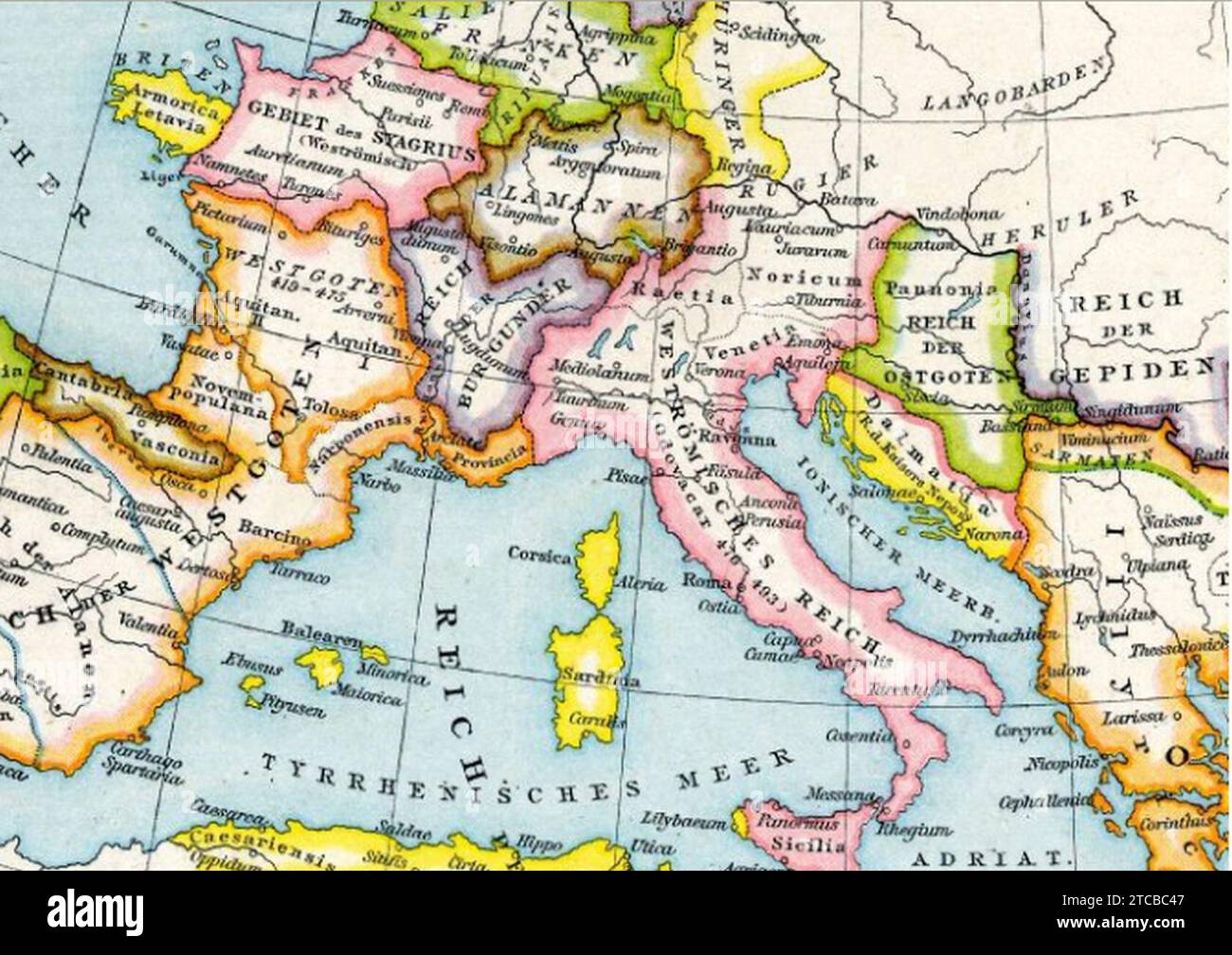 Westrom zwischen 450 und 476 Stock Photo - Alamy