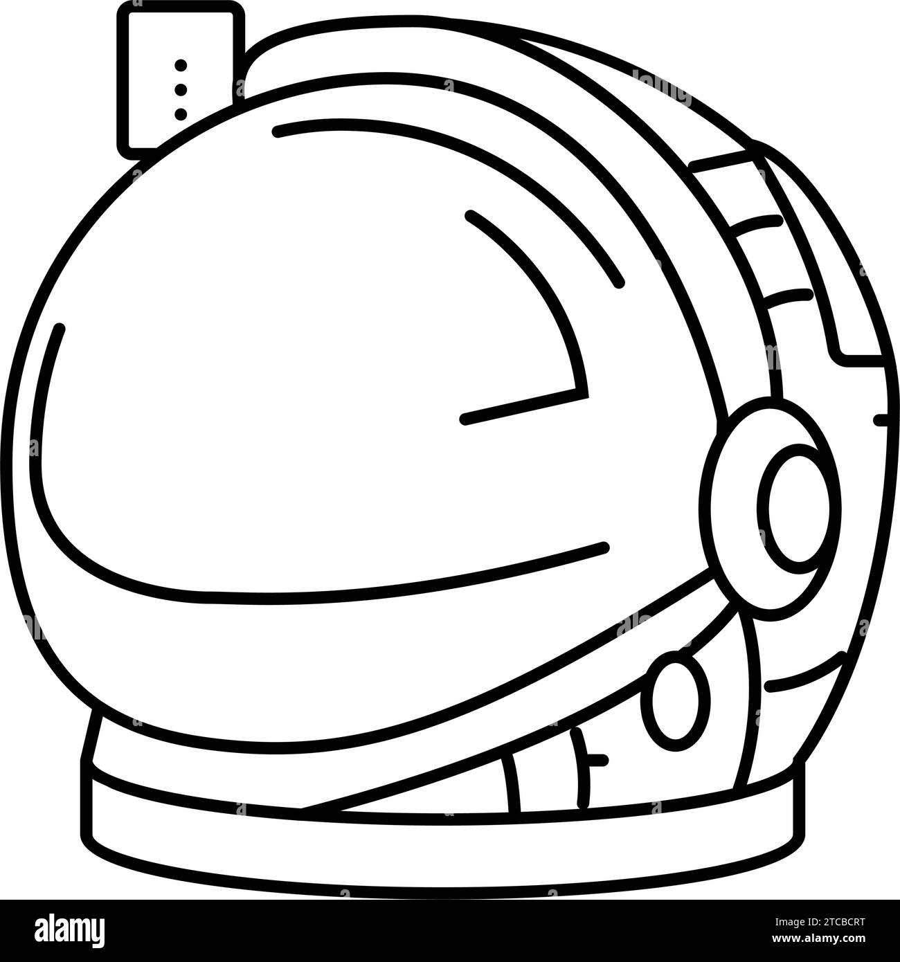 astronaut helmet hat cap line icon vector illustration Stock Vector ...