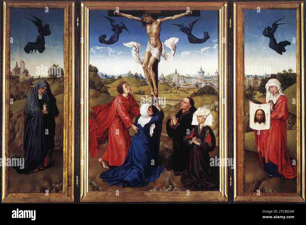 Weyden Crucifixion Triptych Stock Photo - Alamy