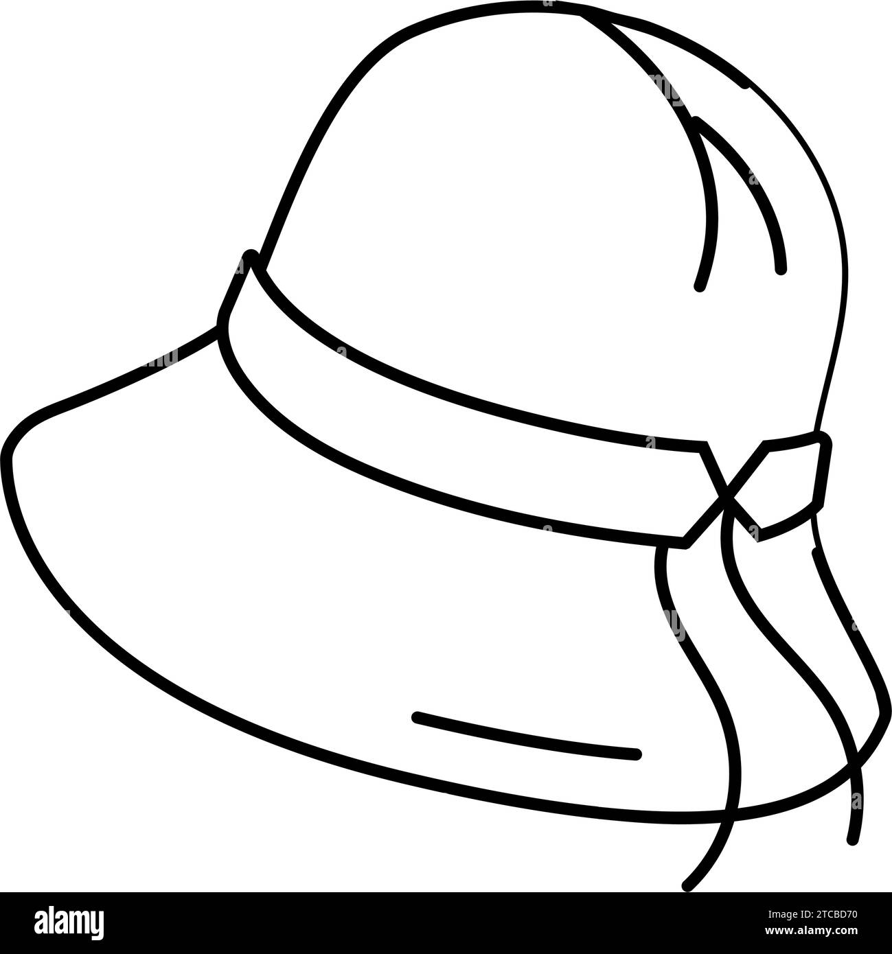 cloche hat cap line icon vector illustration Stock Vector Image & Art ...