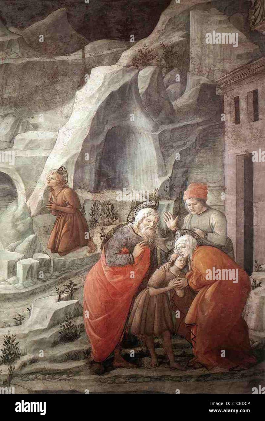 filippo lippi st John taking leave 02 Stock Photo - Alamy