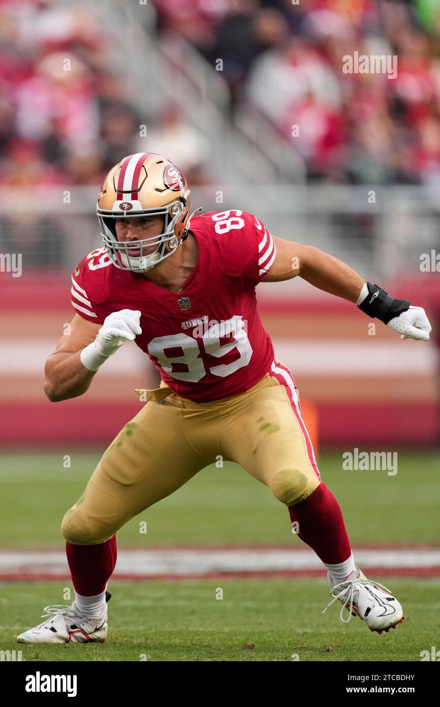 San Francisco 49ers tight end Charlie Woerner plays against the Seattle ...