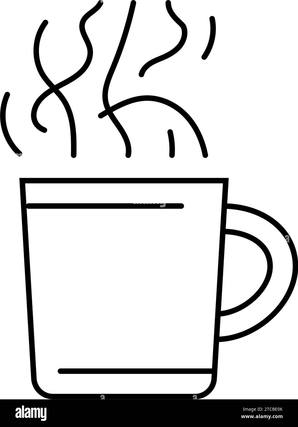 steaming cup line icon vector illustration Stock Vector Image & Art - Alamy