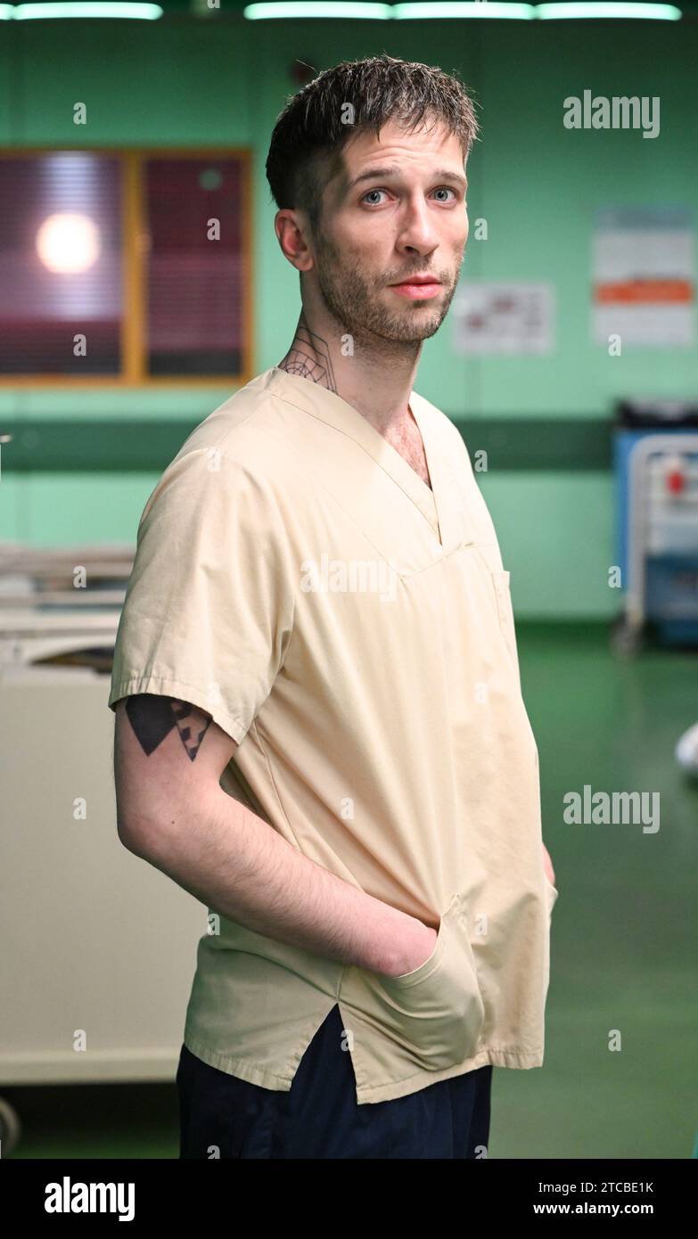 Berlin, Germany. 28th Nov, 2023. Actor Slavko Popadic during filming ...