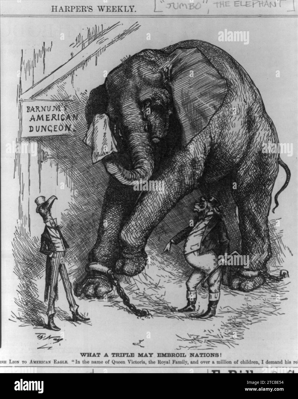 What a trifle may embroil nations! British lion to American eagle, ''In ...