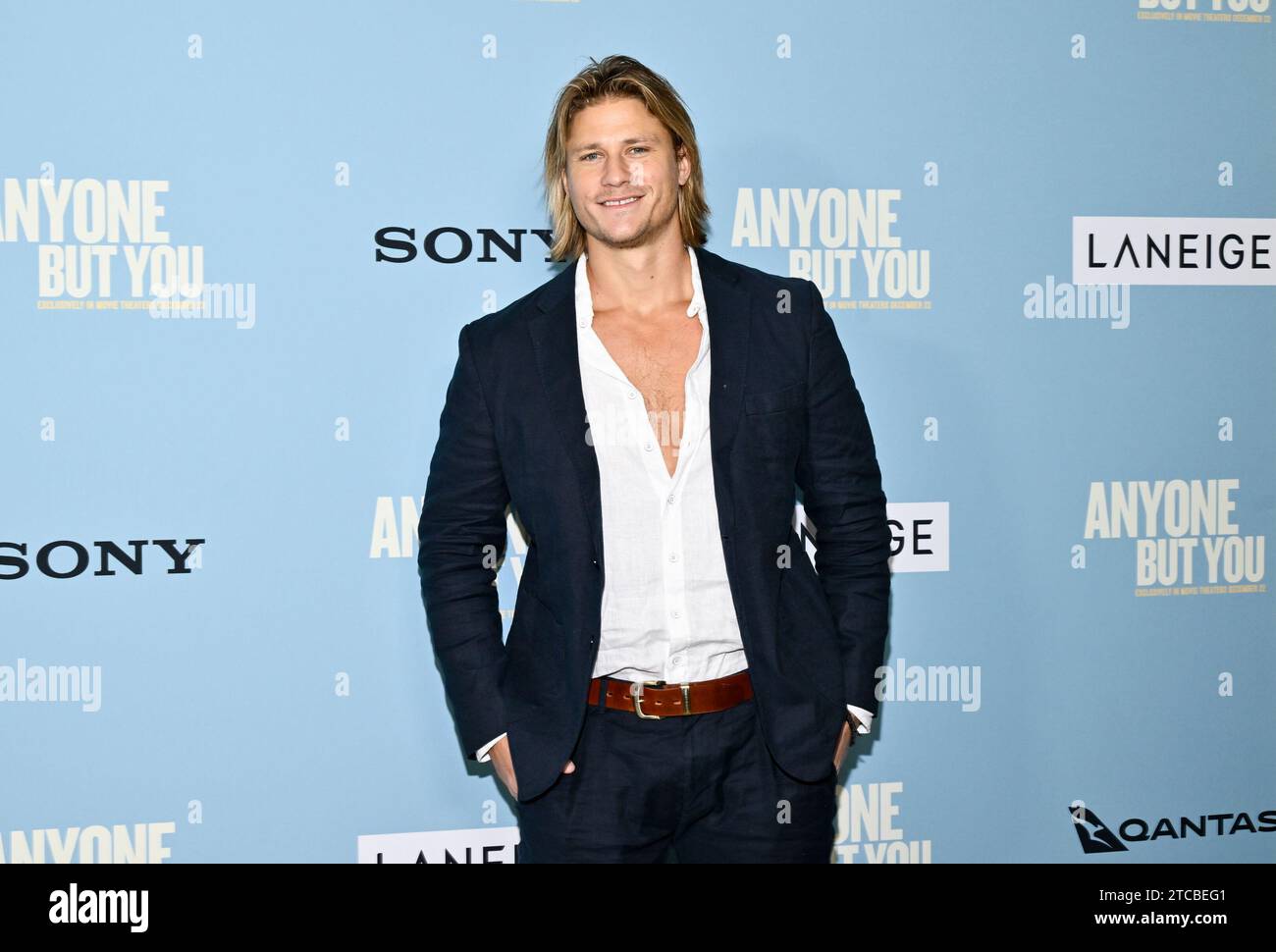 Joe Davidson attends the premiere of "Anyone But You" at AMC Lincoln ...