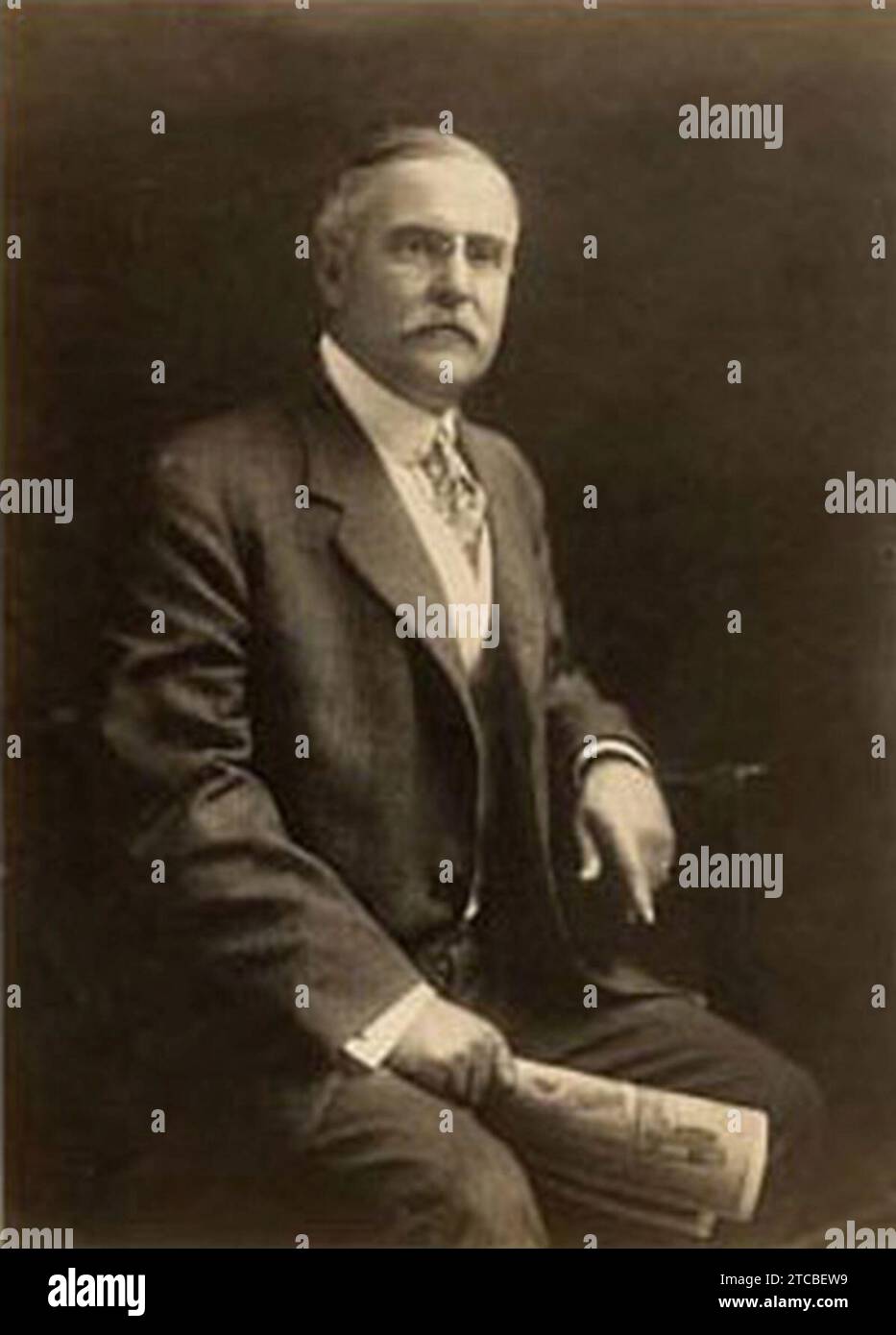 Wheeler portrait seated Stock Photo - Alamy