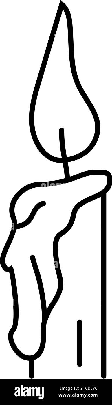 burning candle line icon vector illustration Stock Vector Image & Art ...