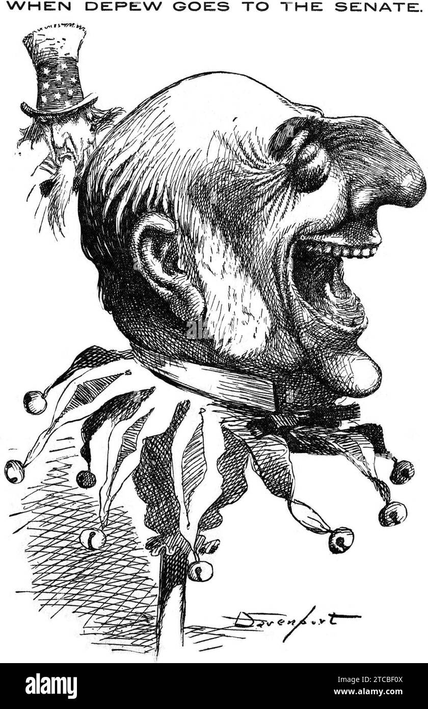 When Depew goes to the Senate by Homer Davenport (cropped Stock Photo ...
