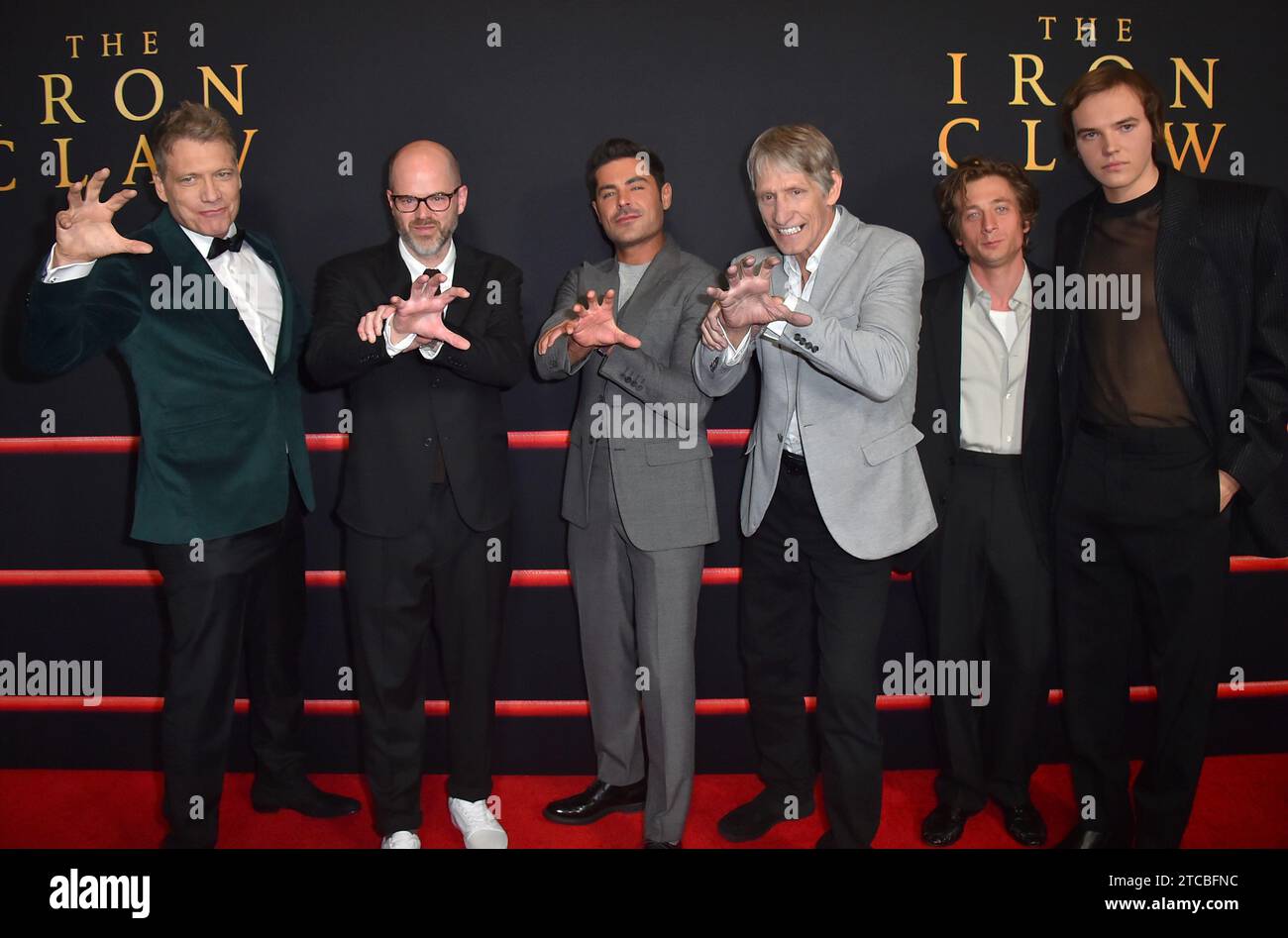Holt McCallany, from left, Sean Durkin, Zac Efron, Kevin Von Erich ...