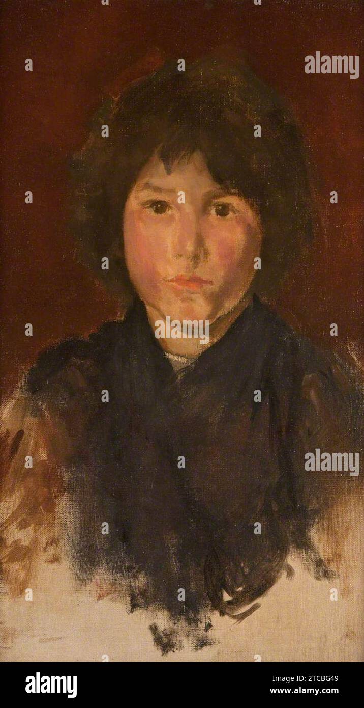 Whistler - A Corsican Child, 1901, GLAHA 46374 Stock Photo - Alamy