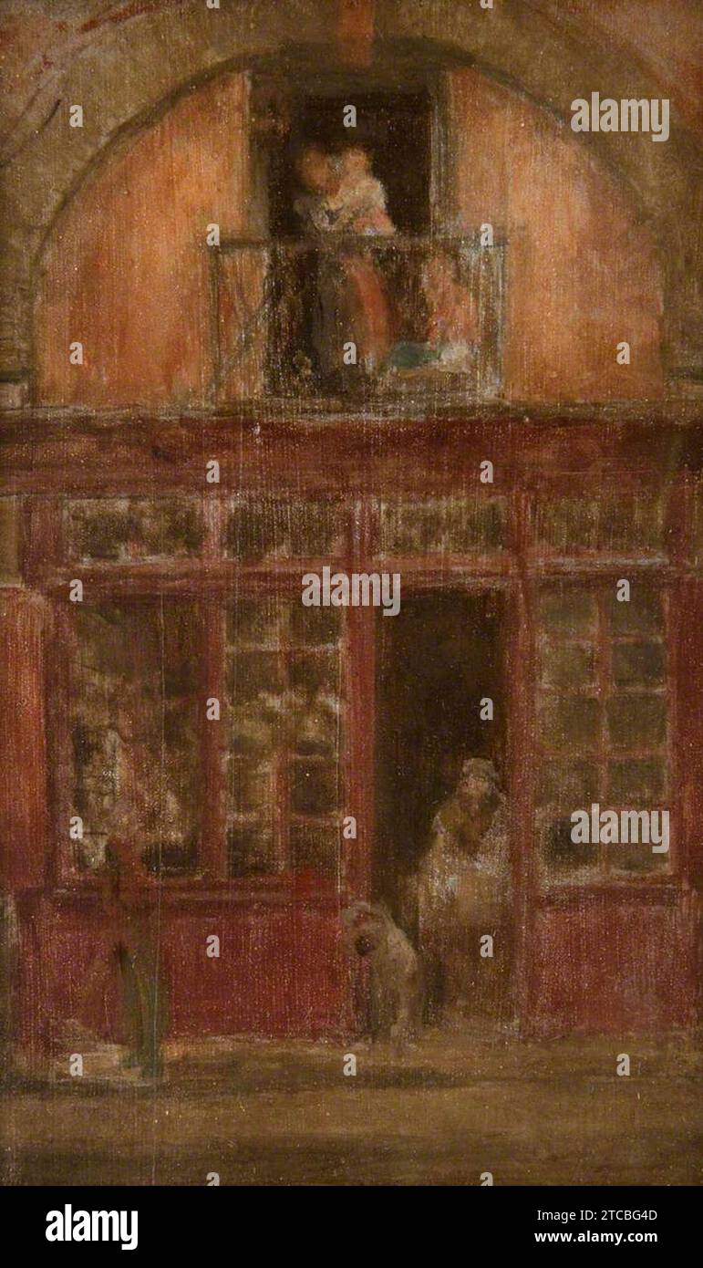 Whistler - A Shop with a Balcony, c.1899, GLAHA 46389 Stock Photo - Alamy