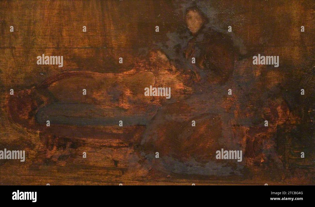 Whistler - Brown and Gold Lady Eden, 1894–1895, GLAHA 46356 Stock Photo ...