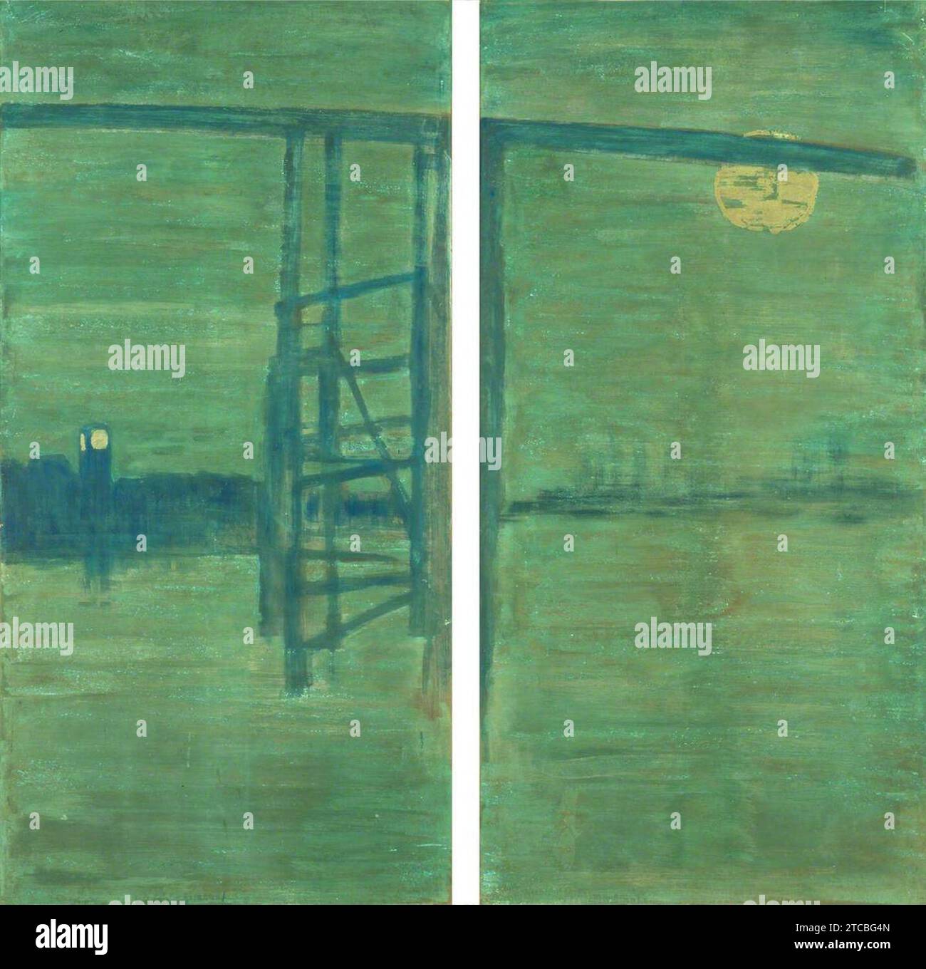 Whistler - Blue and Silver Screen, with Old Battersea Bridge, 1871–1872 ...