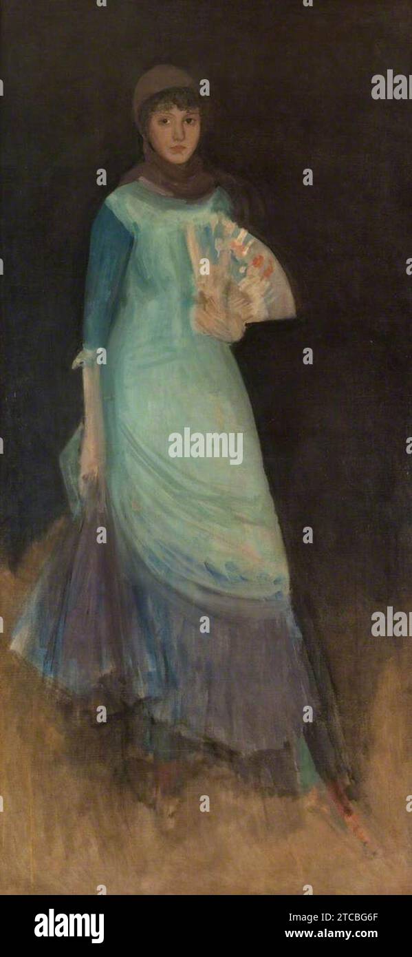 Whistler - Harmony in Blue and Violet Miss Finch, c.1885, GLAHA 46322 ...
