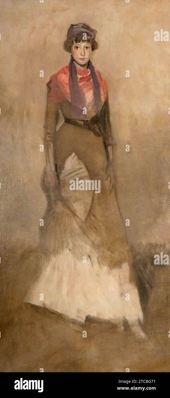 Whistler - Harmony in Fawn Colour and Purple Miss Finch, c.1885, GLAHA ...